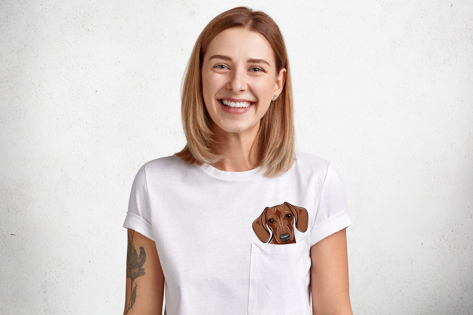 Dachshund Dog With the Middle Finger Funny Pocket Dog Middle Finger ...