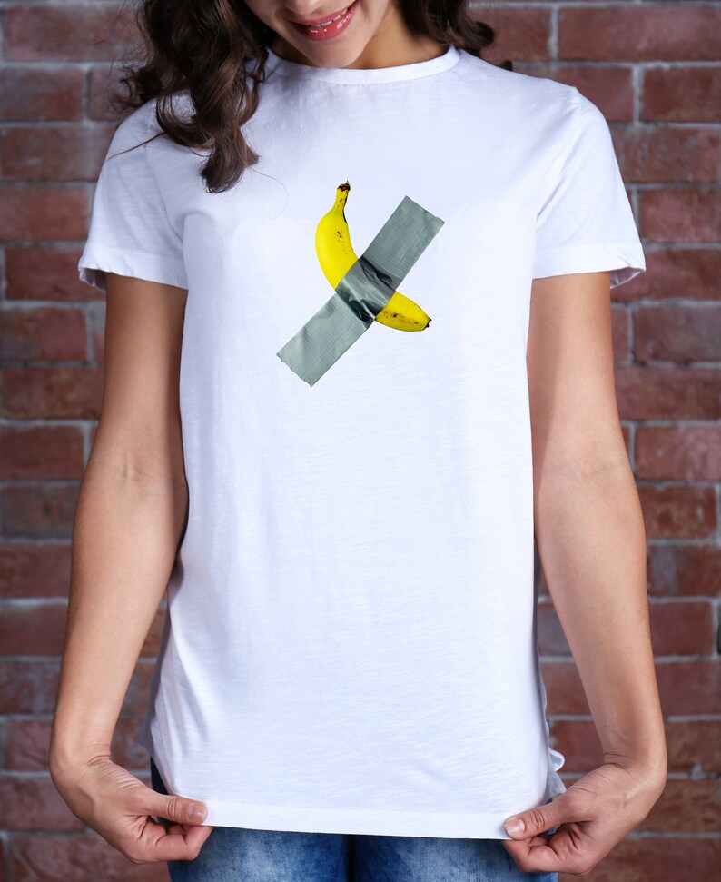 Duct Taped Banana Postmodern Art t-shirt Taped Banana t-shirt | Etsy
