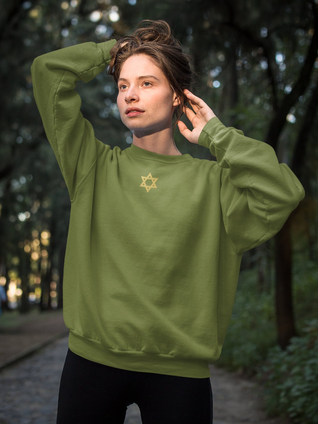 Israel Sweatshirt With Coat of Arms and Golden Star of David ...