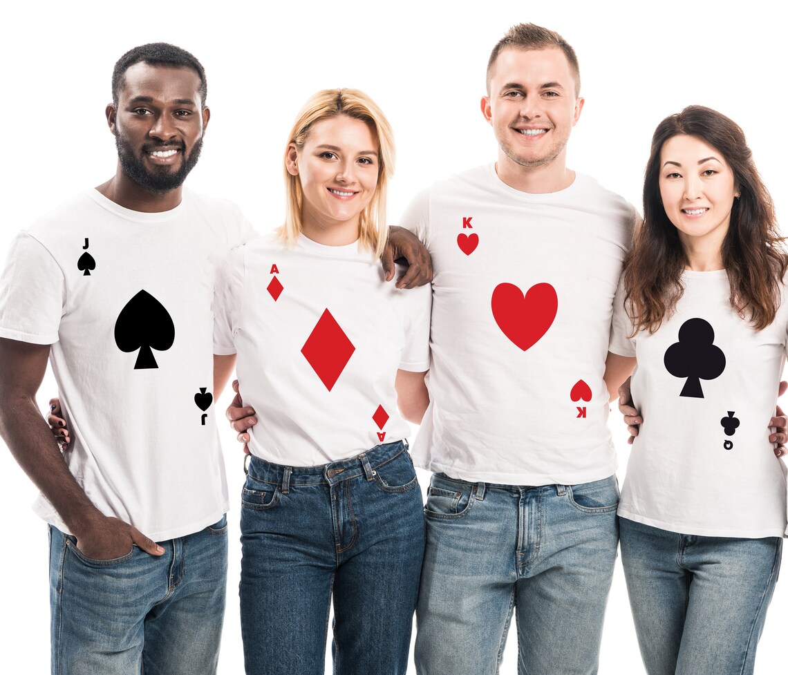 Playing Cards Halloween Costume T Shirt Couple T Shirts - Etsy