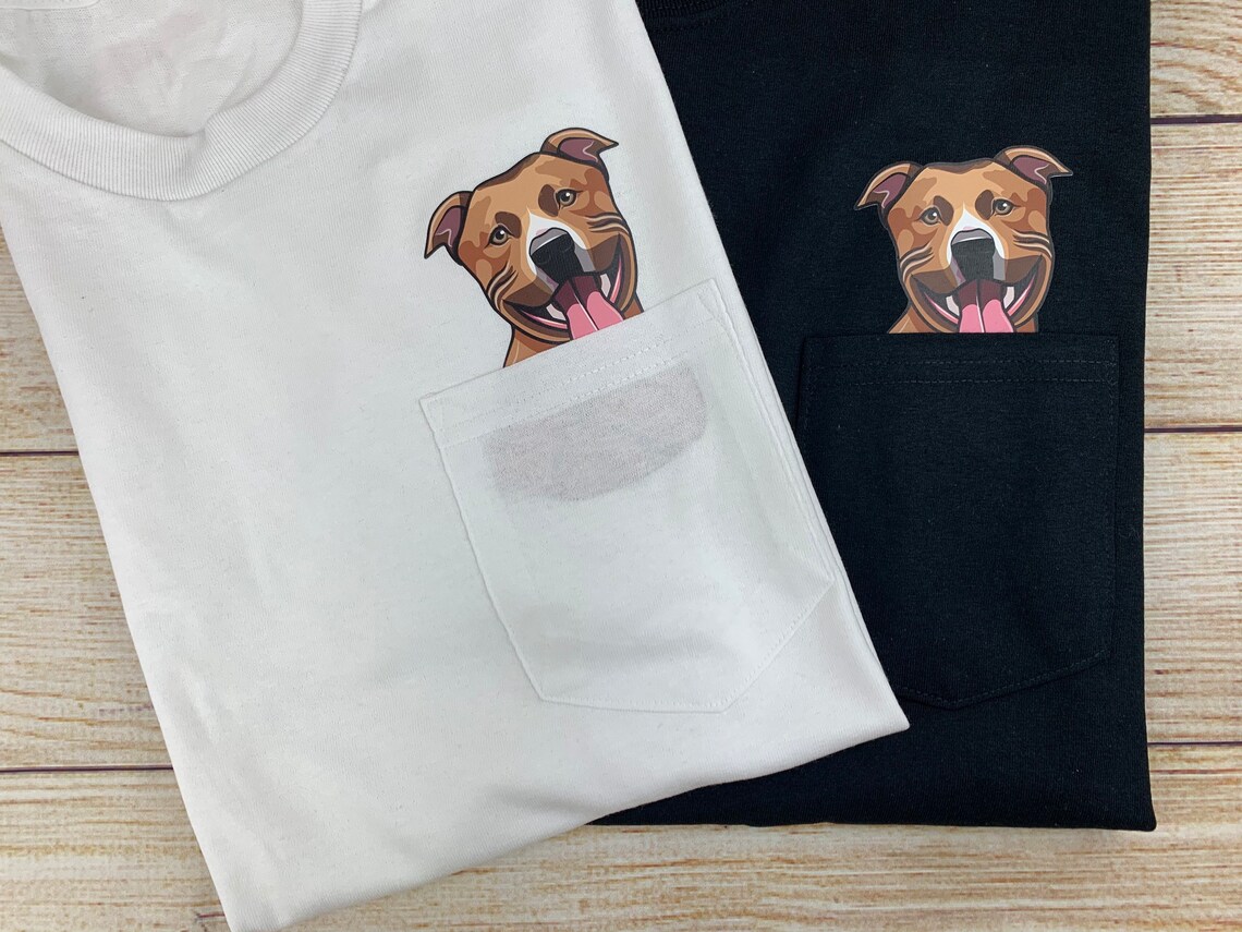 Pitbull Dog With the Middle Finger Funny Pocket Dog Middle - Etsy