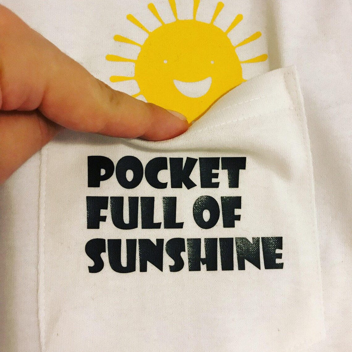 Funny Pocket T-shirt Pocket Full of Sunshine Fashion Gift T-shirt Sun ...