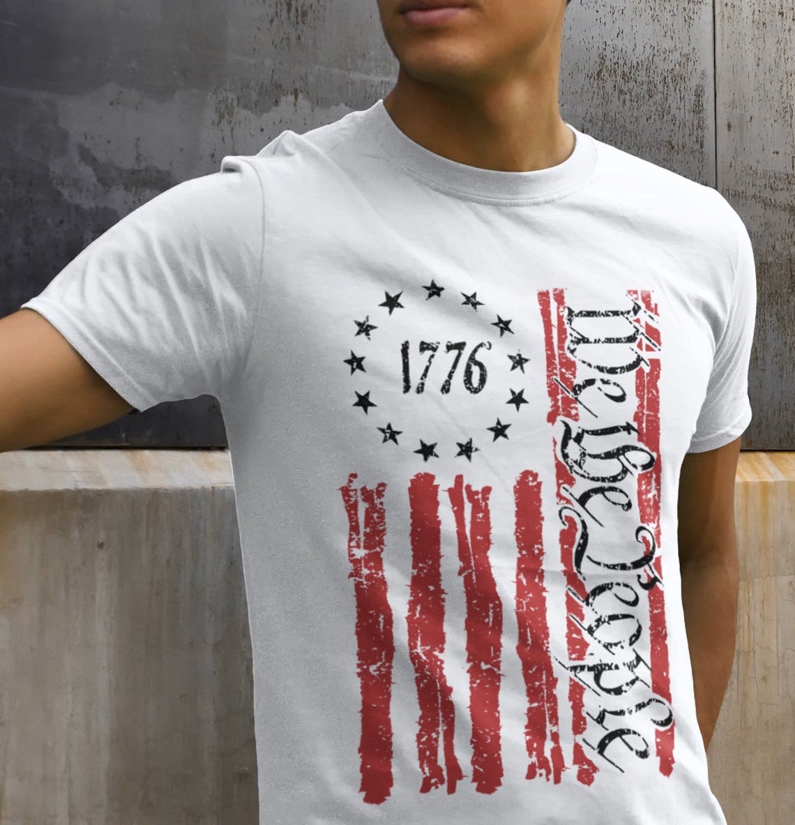 We The People Shirt Patriotic T Shirts American Flag Shirt Etsy