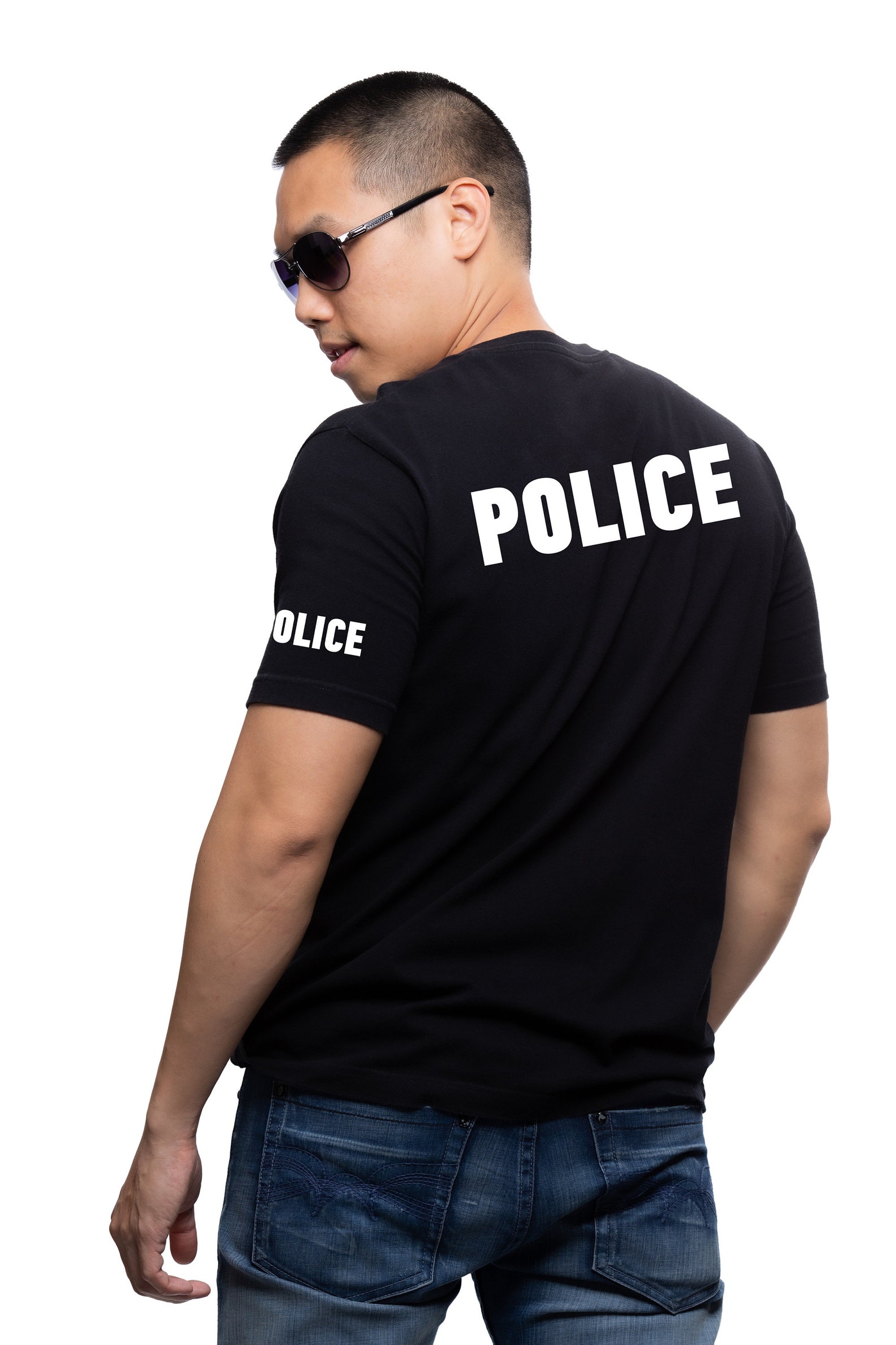 Police Tshirt Law Enforcement Police Unisex Police Flag Tee Four Sides ...