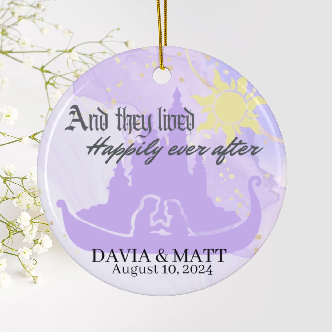Happily Ever After, Tangle Wedding Ornament, Married Ornament ...