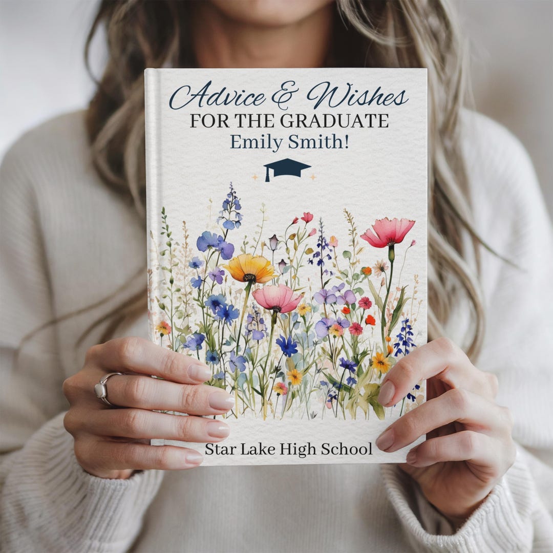 Wildflower Graduation Advice Sign, Advice & Wishes for the Graduate ...