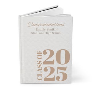 Class of 2025 Custom Graduation Party Guestbook, Personalized Congrats ...