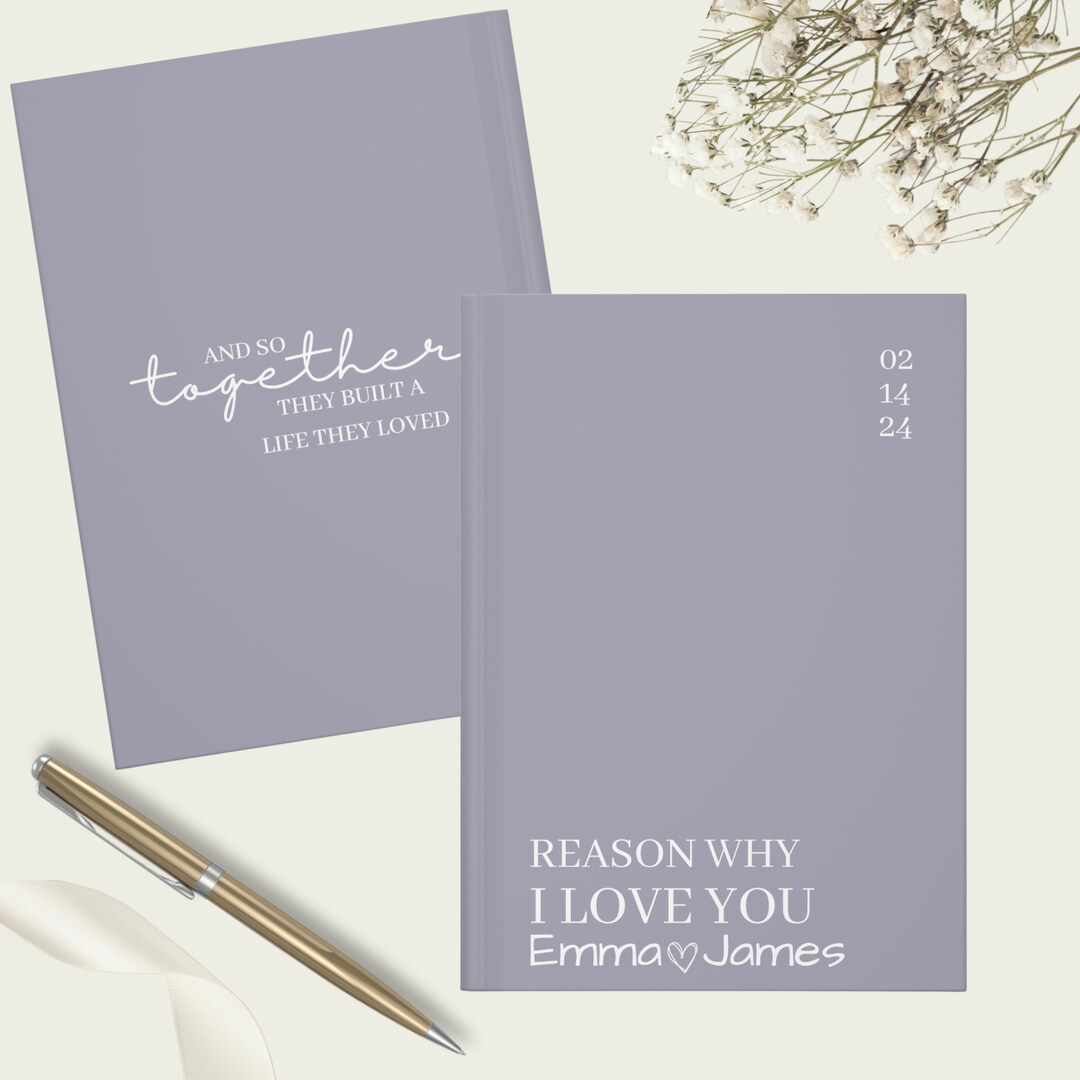 Reasons Why I Love You Notebook, Personalized Couple Book, Custom ...