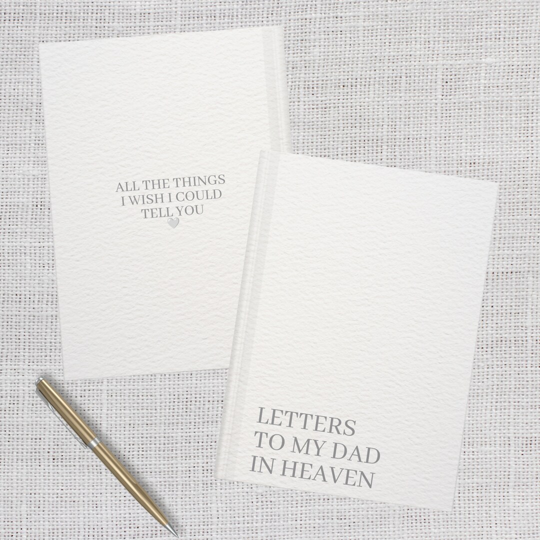Letters to Dad in Heaven, Loss of Father Grief Journal, Dad Remembrance ...
