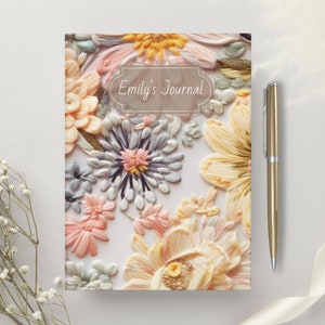 Wildflower Journal, Cottagecore Nature Journal, Personalized Floral ...