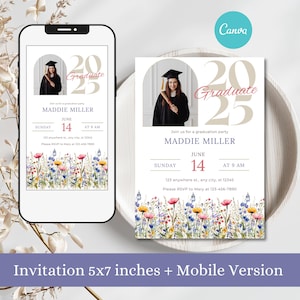 Wildflower Graduation Advice Sign, Advice & Wishes for the Graduate ...