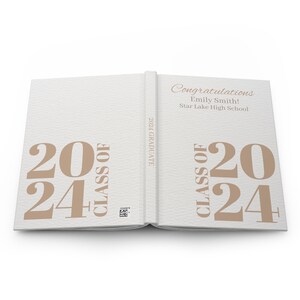 Class of 2024 Custom Graduation Party Guestbook, Personalized Congrats ...