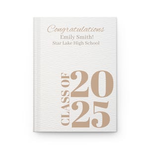 Class of 2025 Custom Graduation Party Guestbook, Personalized Congrats ...