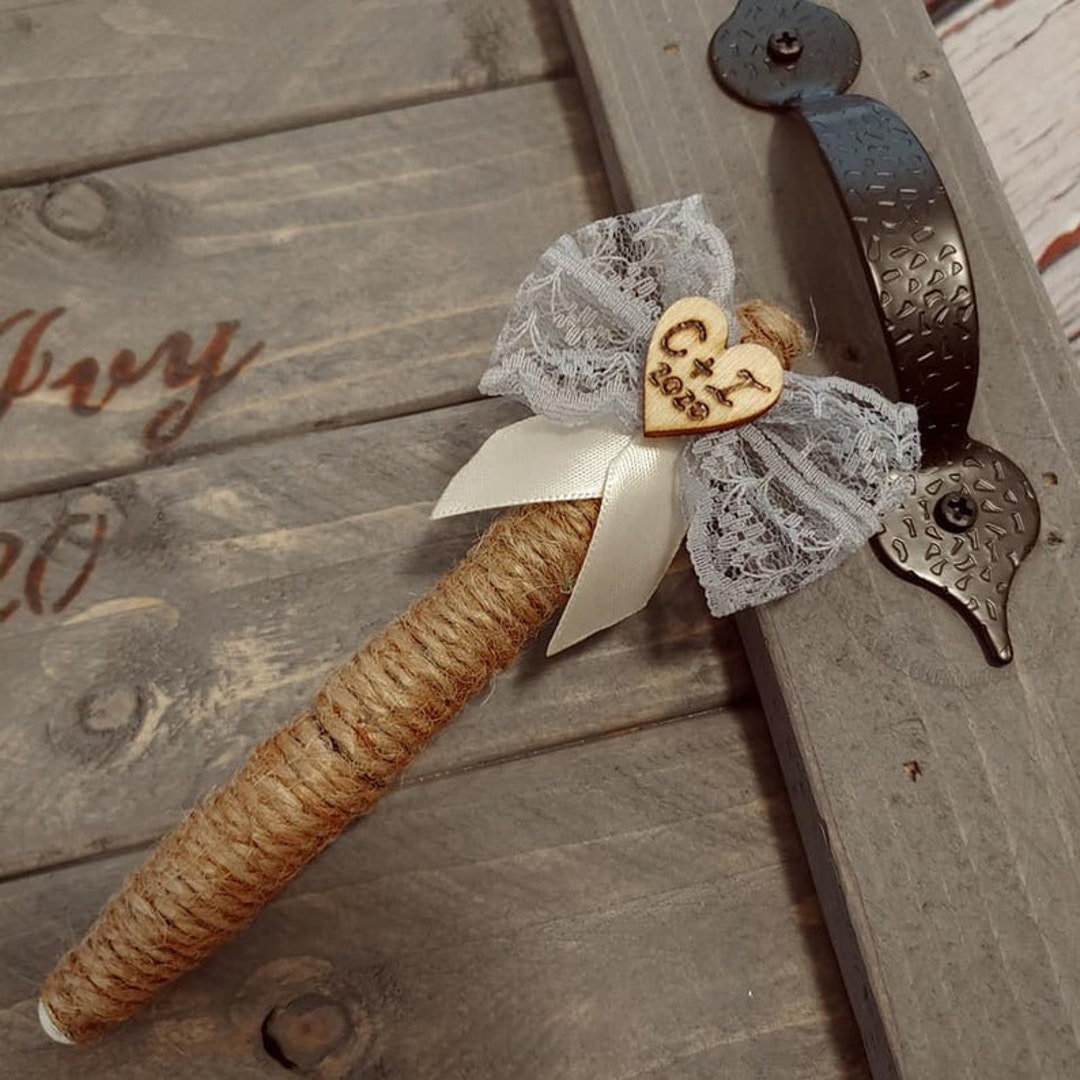 Rustic Wedding Guest Book Pen Burlap Decorative Pen Sharpie - Etsy