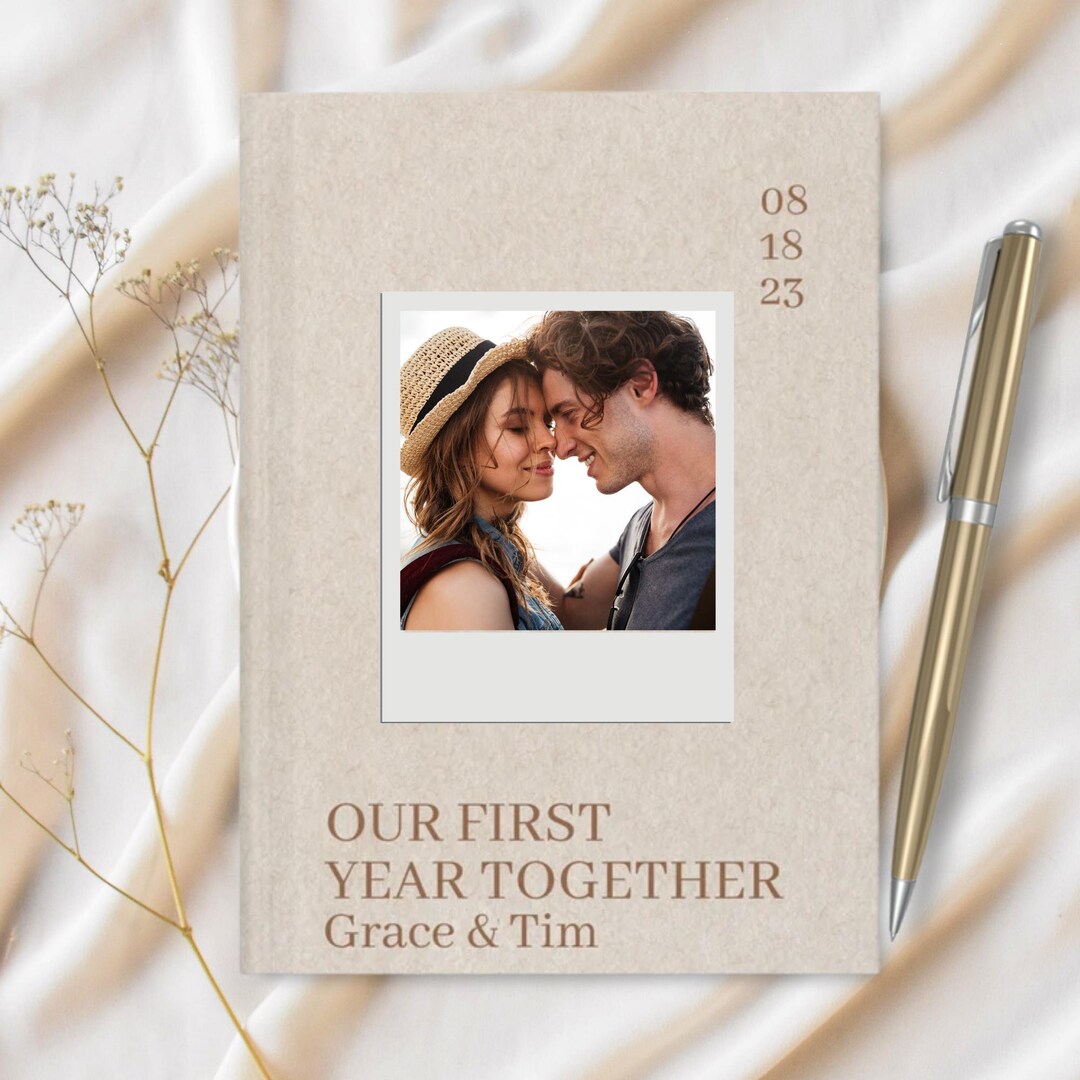 CUSTOM Our First Year Together Journal, Couples Diary, Anniversary ...