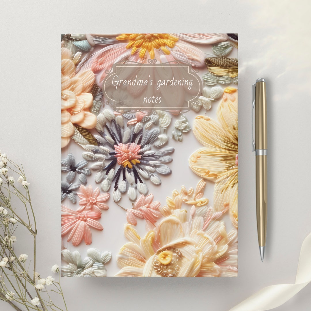 Grandma's Gardening Notes, Wildflower Journal, Gigi Retirement Gifts ...