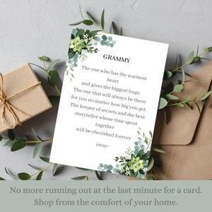 Printable Grandma Poem, Mother's Day Card for Grandma, Happy Mother's ...