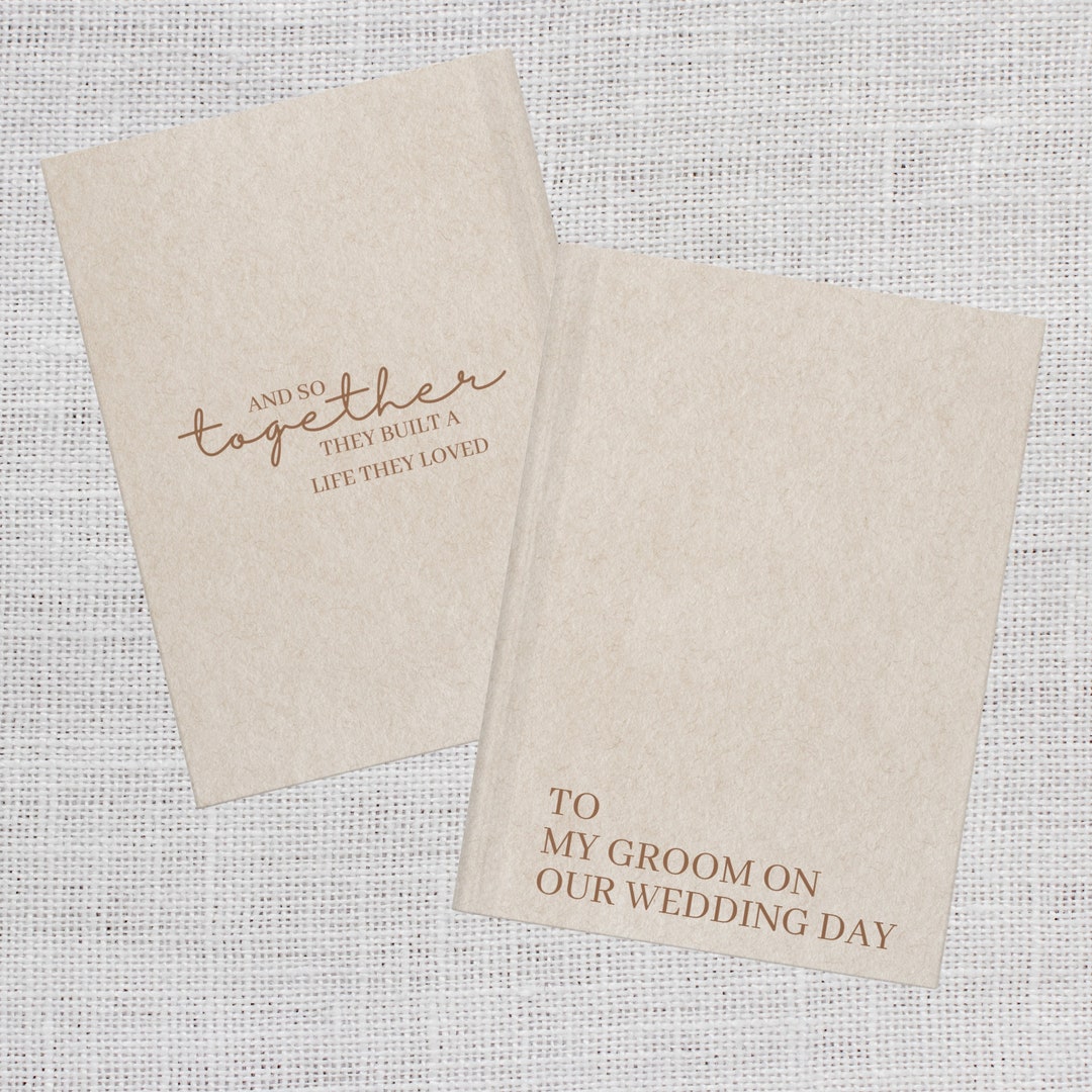 To My Groom on Our Wedding Day Journal, Wedding Gift From Bride ...