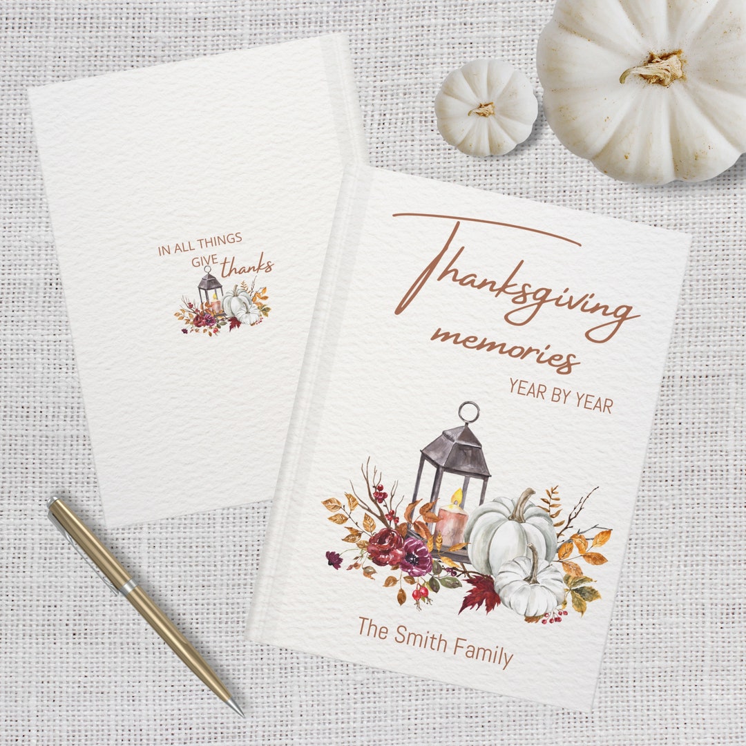 CUSTOM Gratitude Journal, Thanksgiving Memories Year by Year, Fall ...