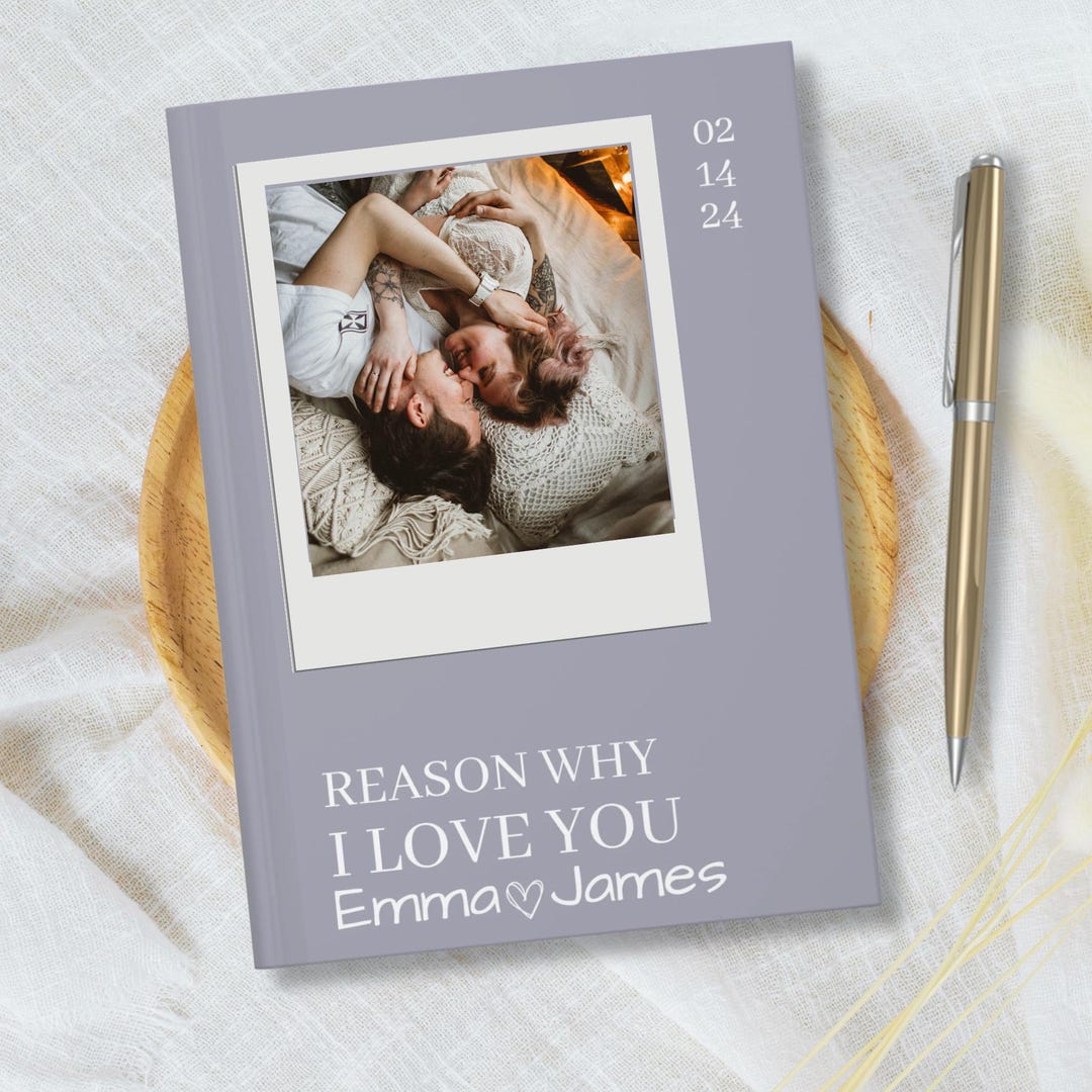 Reasons Why I Love You Notebook, Personalized Couple Book, Custom ...