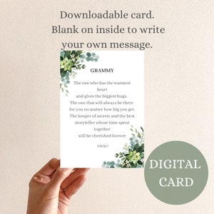 Printable Grandma Poem, Mother's Day Card for Grandma, Happy Mother's ...