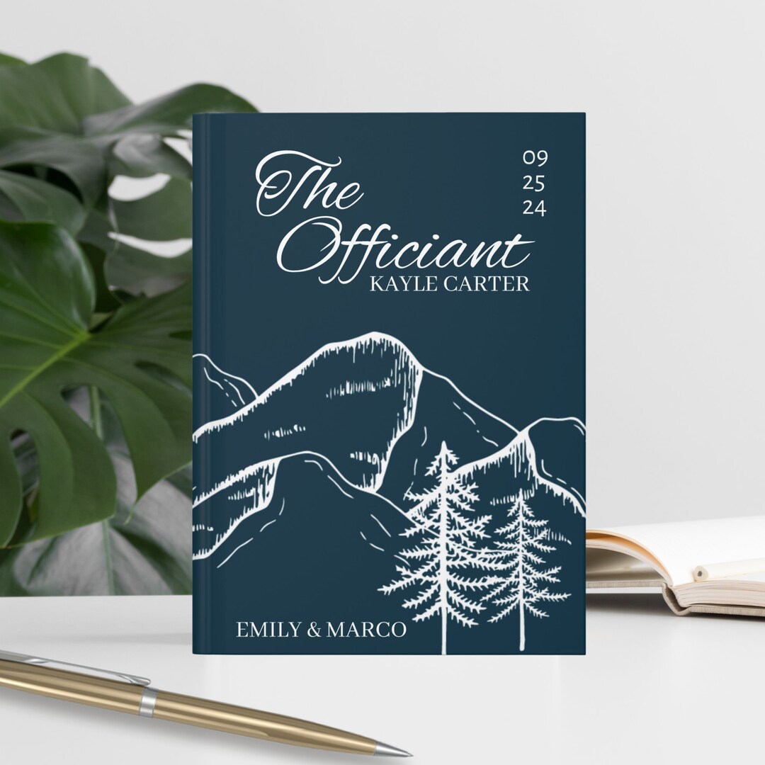 Mountain Wedding Officiant Notebook, Wedding Day Pastor Host Gifts ...