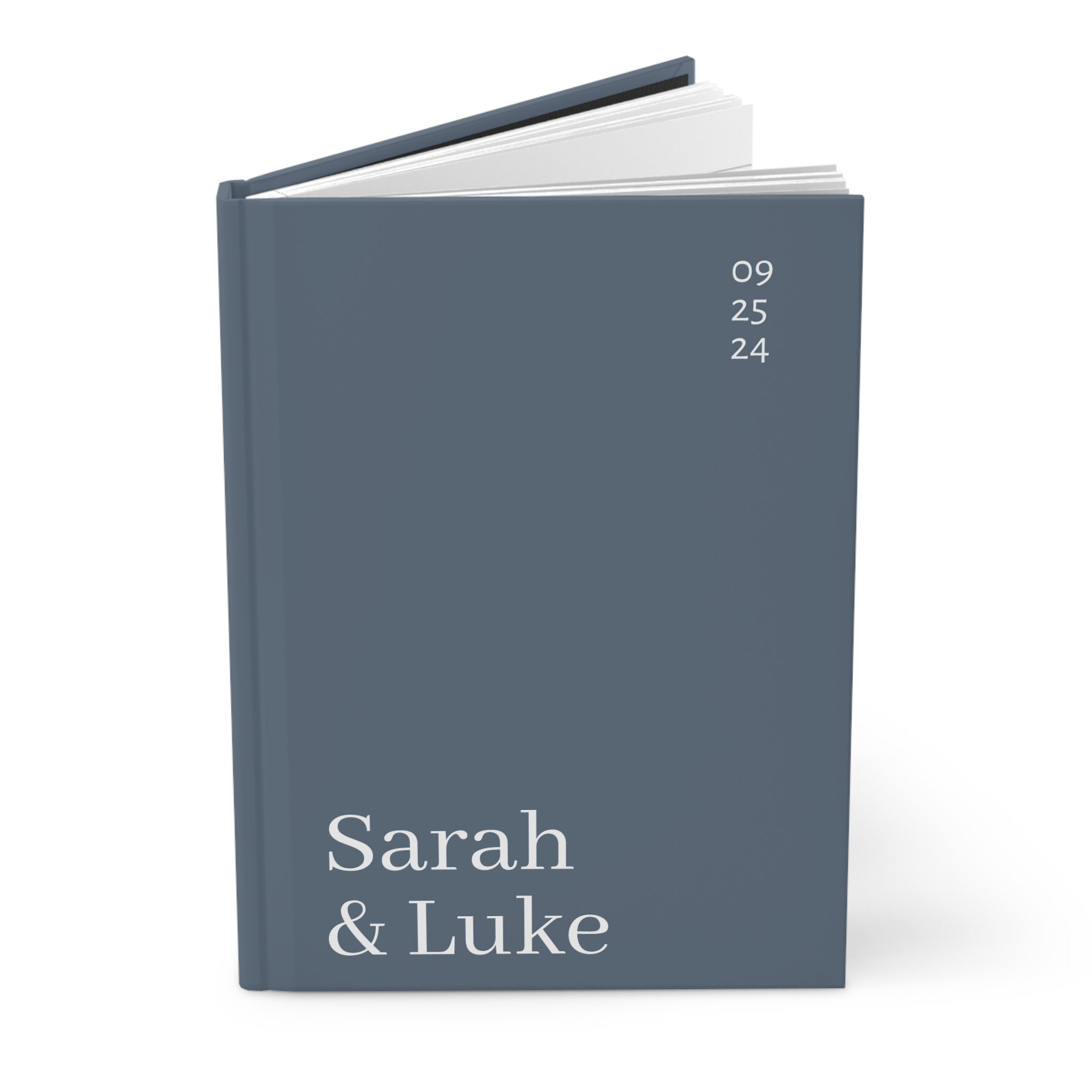 Personalized Dusty Blue Wedding Guest Book, Elegant Wedding Sign in ...