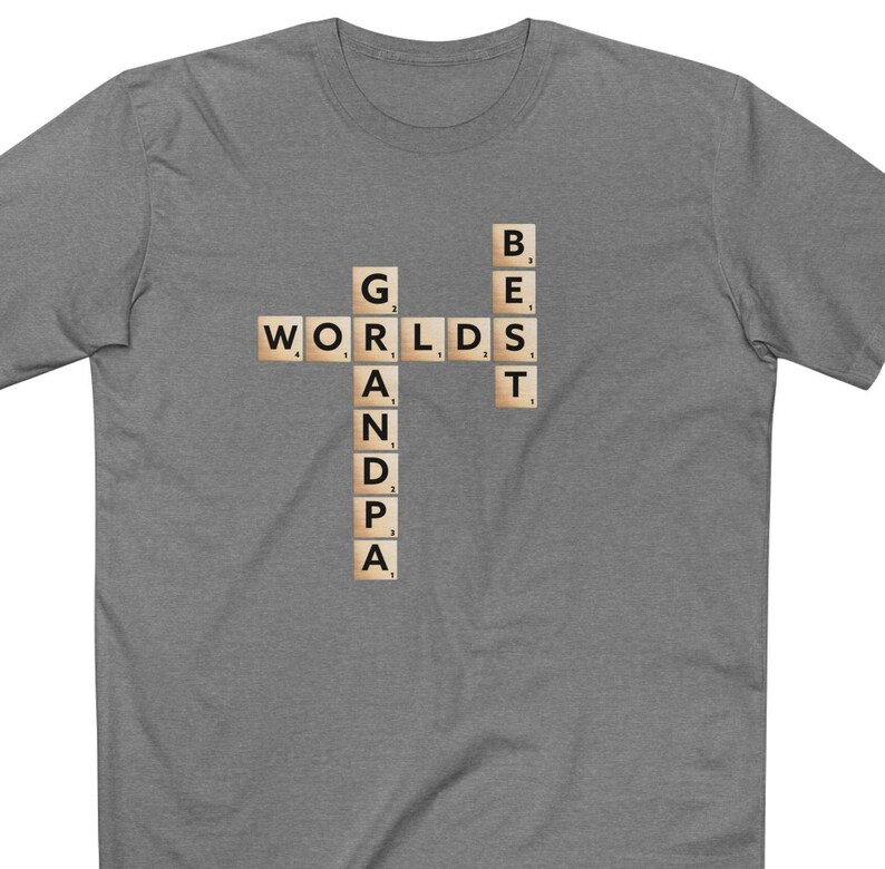T-shirt for Grandpa Worlds Best Grandpa Scrabble Tiles Design, Grandpa ...