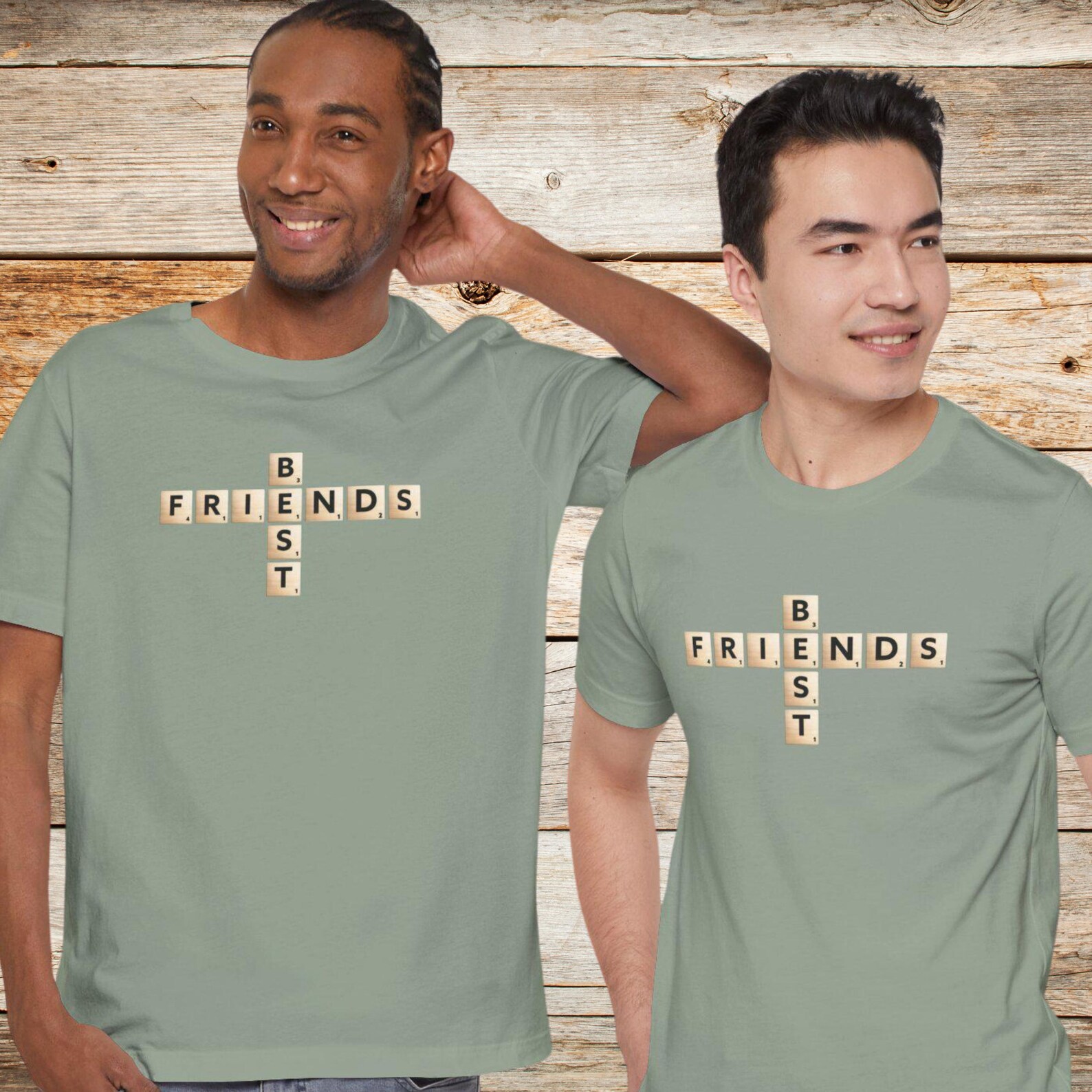 Best Friends Scrabble Tiles T-shirt, Unisex Tee, Matching BFF Shirts ...