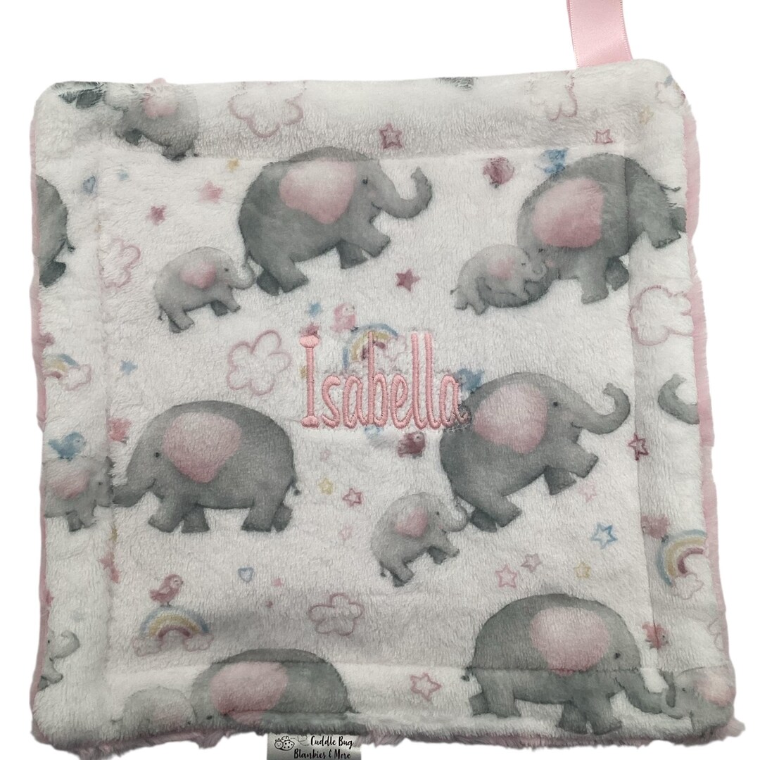 Lovey Elephant Minky/mini Binky Sensory Blanket/baby Nursery/lovie ...