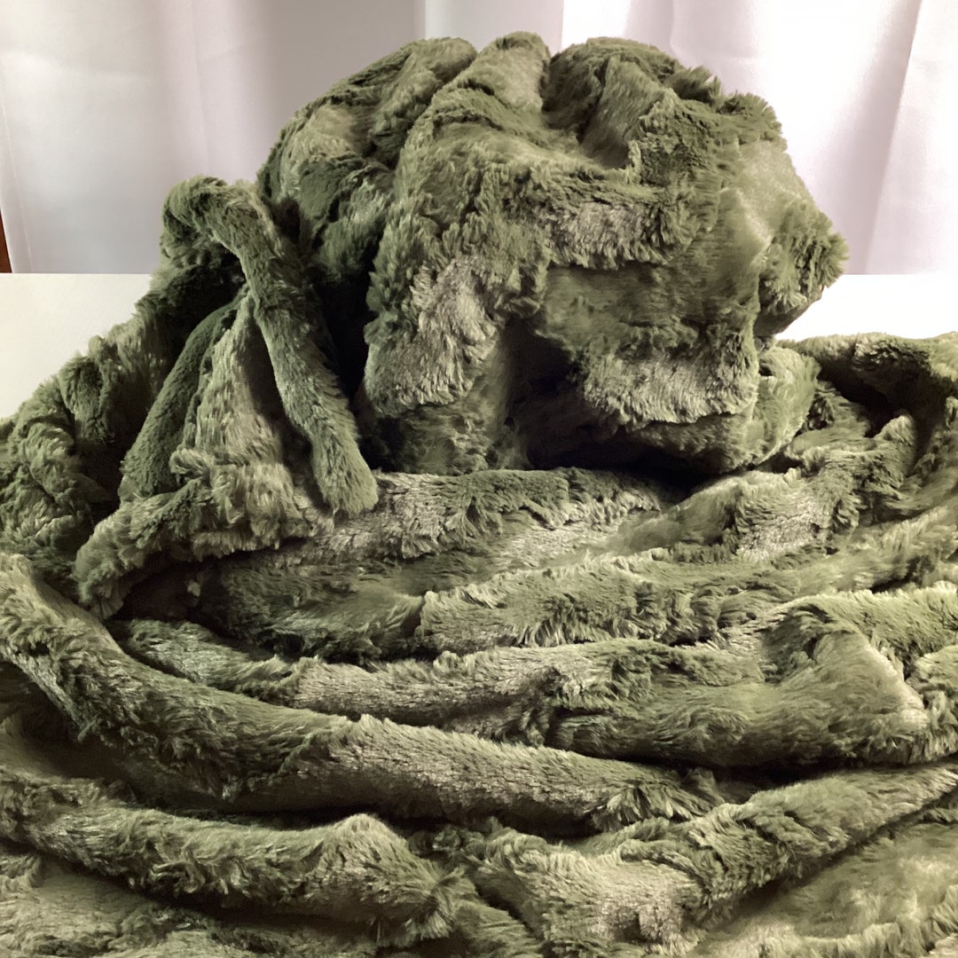 Baby Minky Blanket Throw/moss Green Glacier Plush/ultra Soft/toddler ...