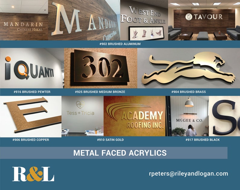 Custom Acrylic & Metal Wall Letters / Logo Signage for | Etsy