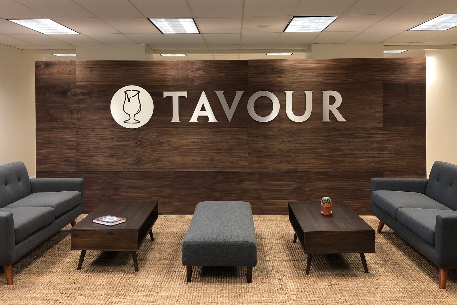 Custom Lobby Sign in Acrylic & Metal Letters and Logo - Etsy