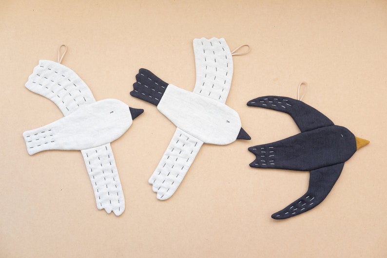 Bird Sewing Pattern PDF Songbird Wall Hanging Tutorial | Etsy