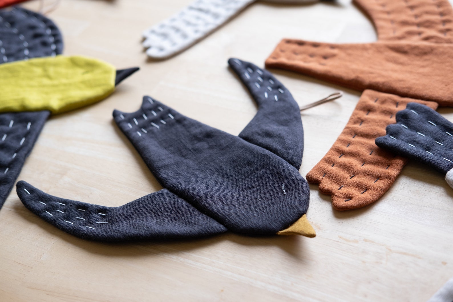 Bird Sewing Pattern PDF Songbird Wall Hanging Tutorial - Instant ...