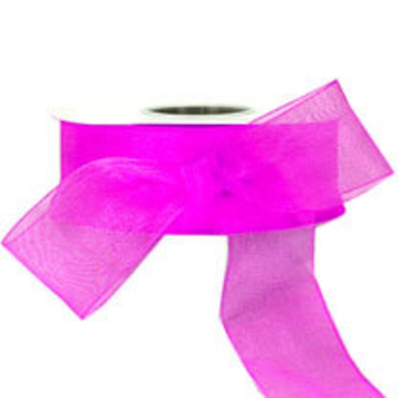 Fuschia Sheer Ribbon 10S-001 | Etsy