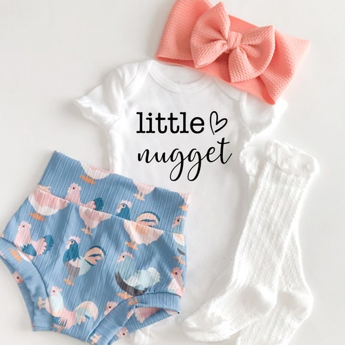 Sweet as A Peach Baby Bummies and Bow Set Newborn Baby Girl | Etsy