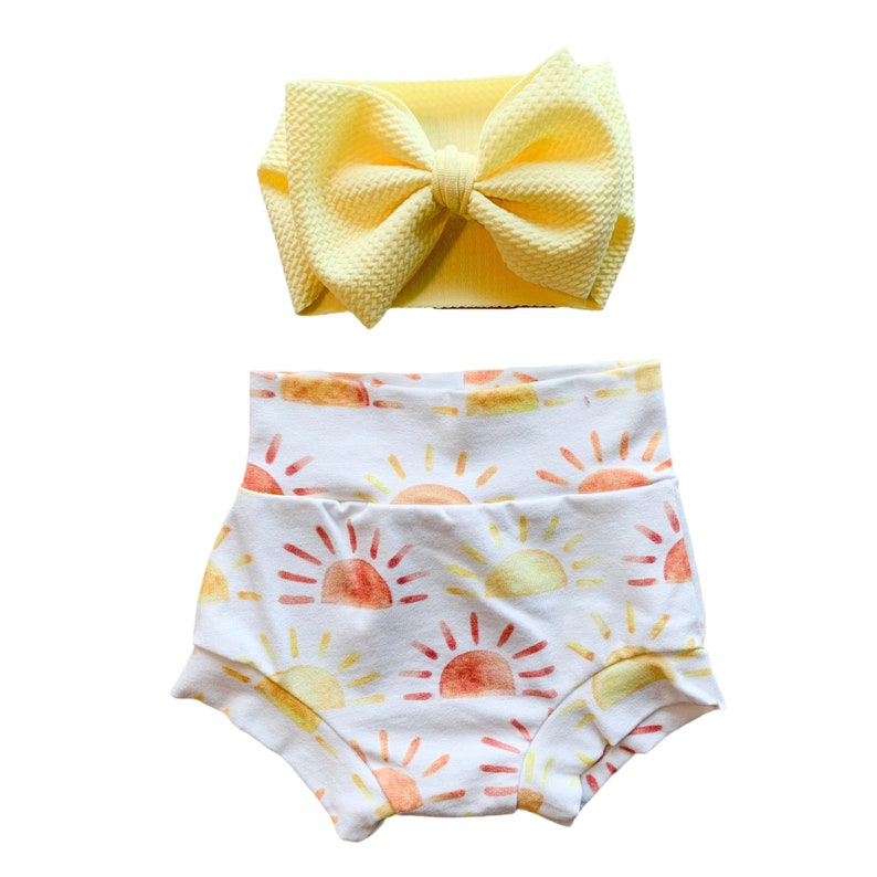 Sun Baby Bummies and Bow Set Baby Girl Coming Home Outfit | Etsy
