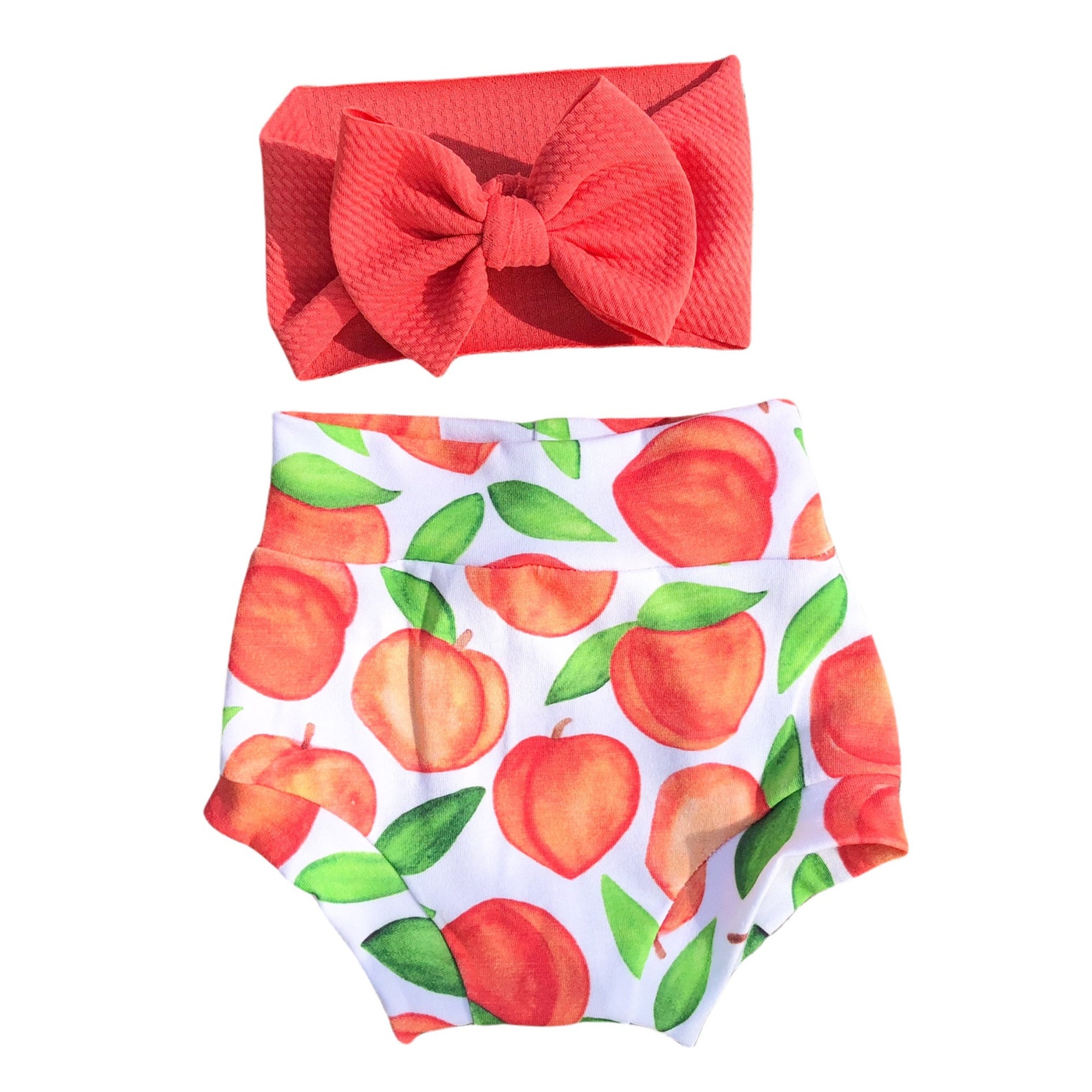 Sweet as A Peach Baby Bummies and Bow Set Newborn Baby Girl - Etsy