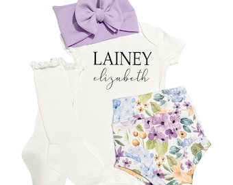 Sun Baby Bummies and Bow Set, Baby Girl Coming Home Outfit, Little Ray of Sunshine Bloomers Bow ...