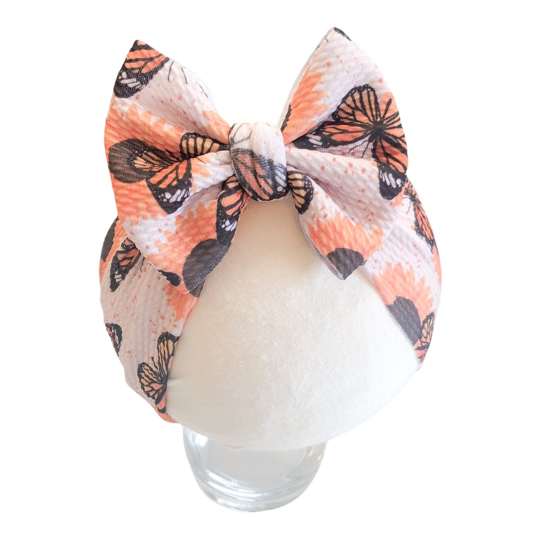 Monarch Butterfly Baby Headwrap Bow, Butterflies and Sunflowers Toddler ...