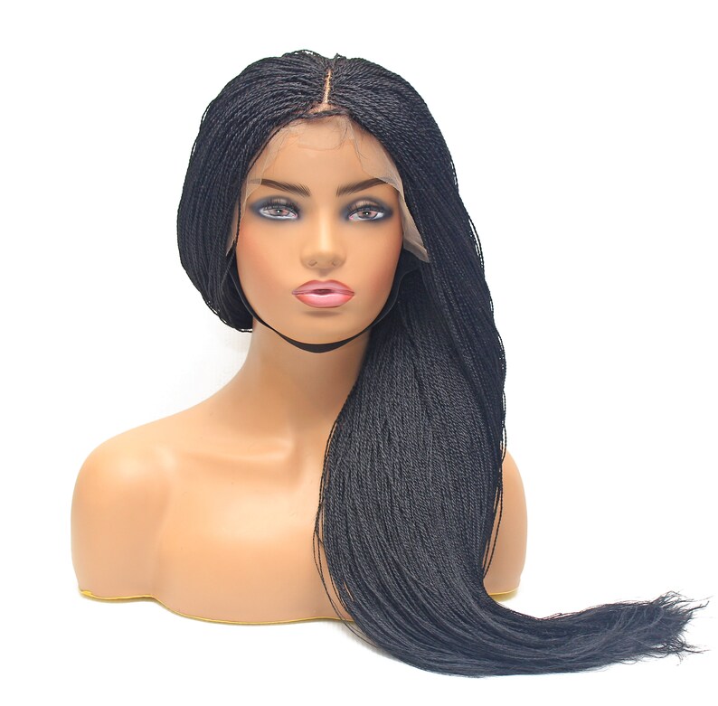 Micro Million Braid Wig Fully Hand Braided Lace Front Wig Etsy Canada