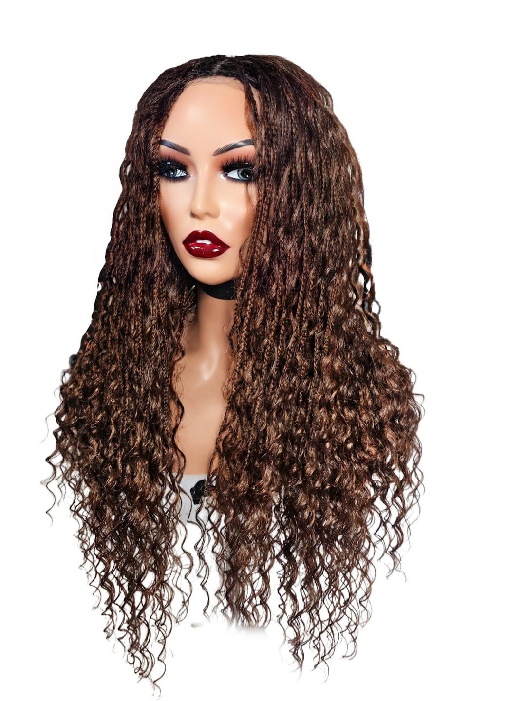 Bohemian Braids, Boho Braids Wig, Spring Twists Braided Lace Closure ...