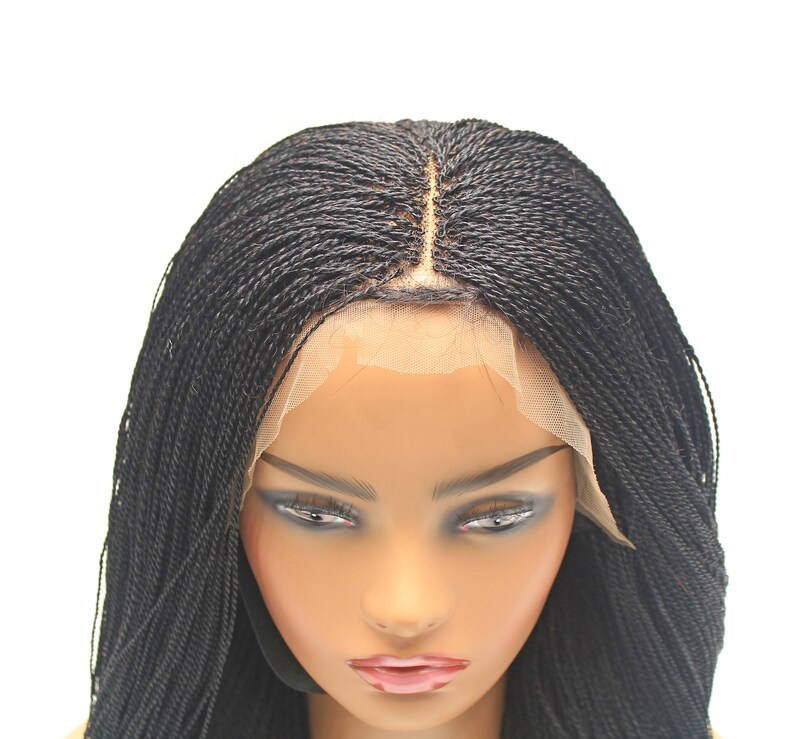 Micro Million Braid Wig Fully Hand Braided Lace Front Wig Etsy Canada