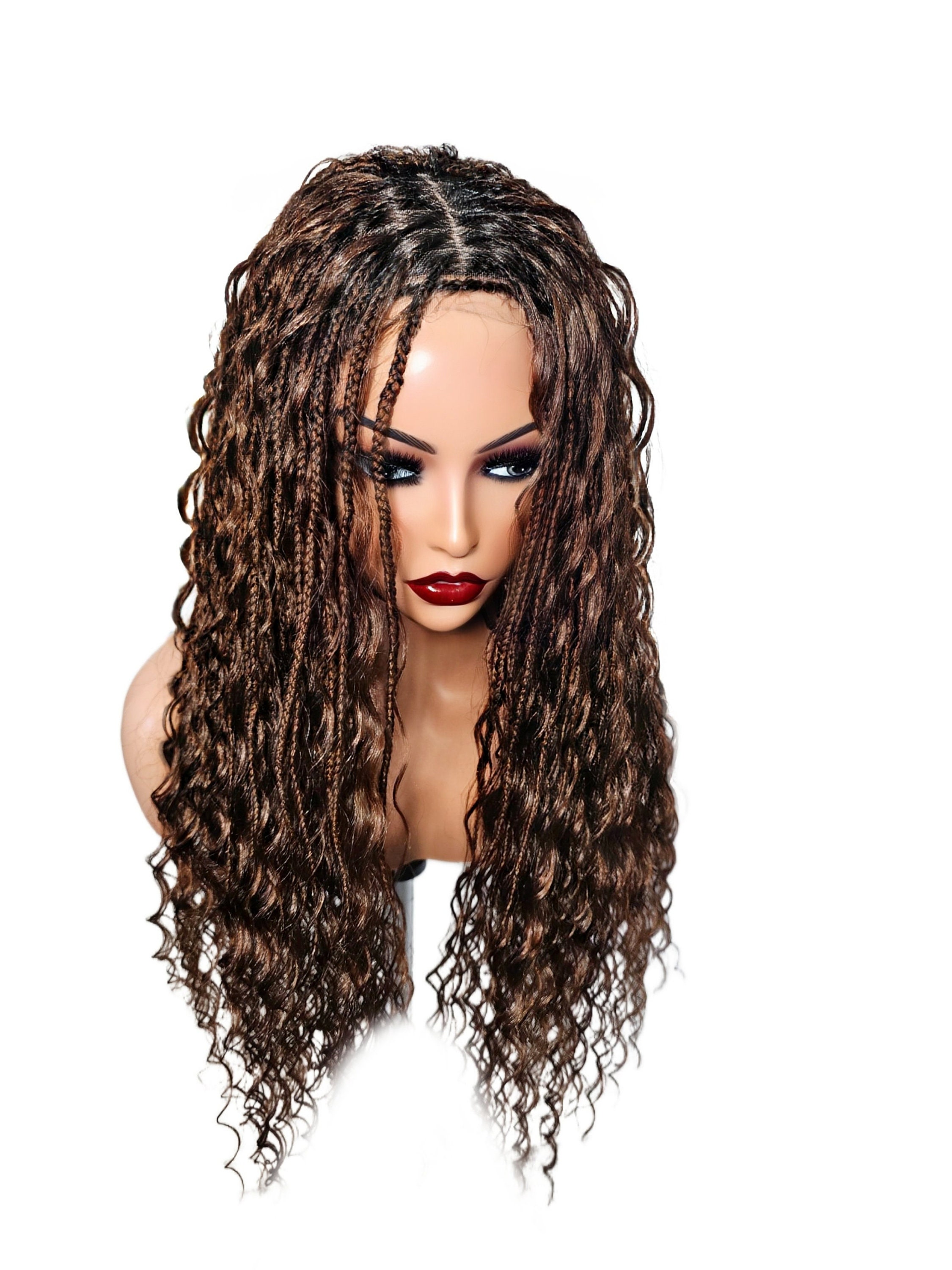 Bohemian Braids, Boho Braids Wig, Spring Twists Braided Lace Closure ...