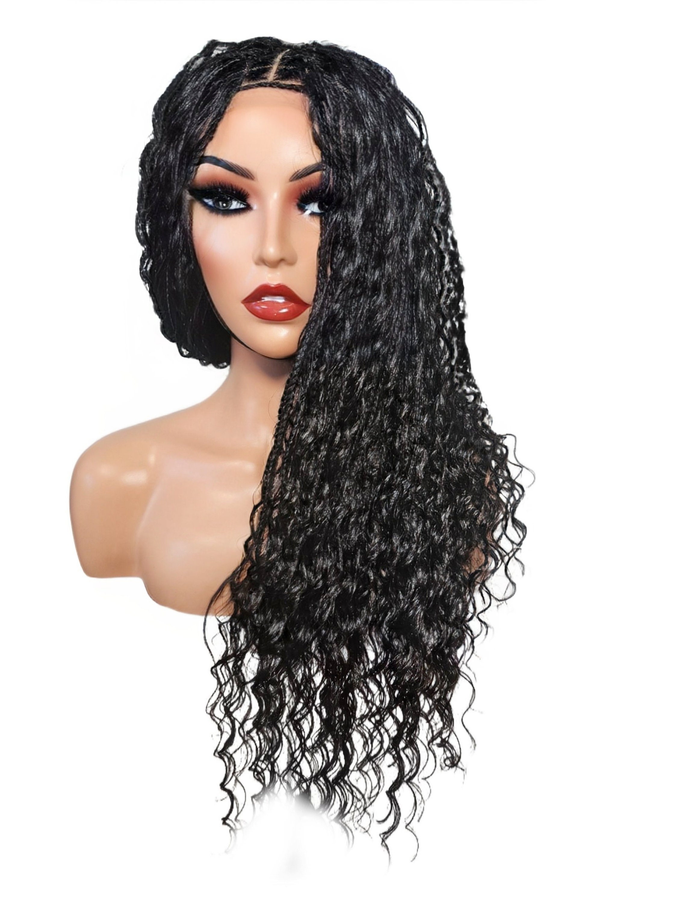 Ready to Ship, Boho Braids Wig, Spring Twists Braided Lace Closure Wig ...
