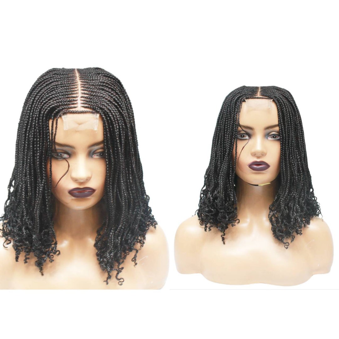 Braided Lace Frontal Glueless Wig- Ghana Weave Cornrow Wig- Lace ...