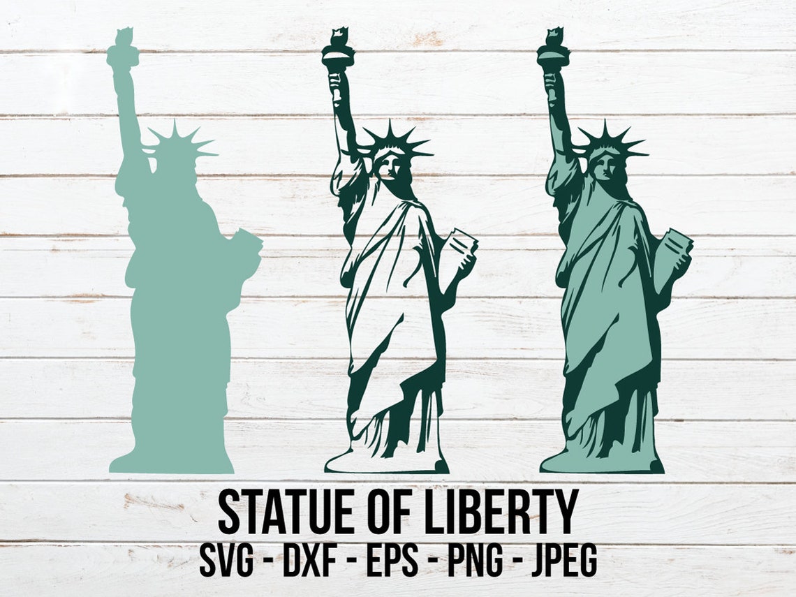 Statue of Liberty Svg Independence Day Cut File Png Dxf - Etsy