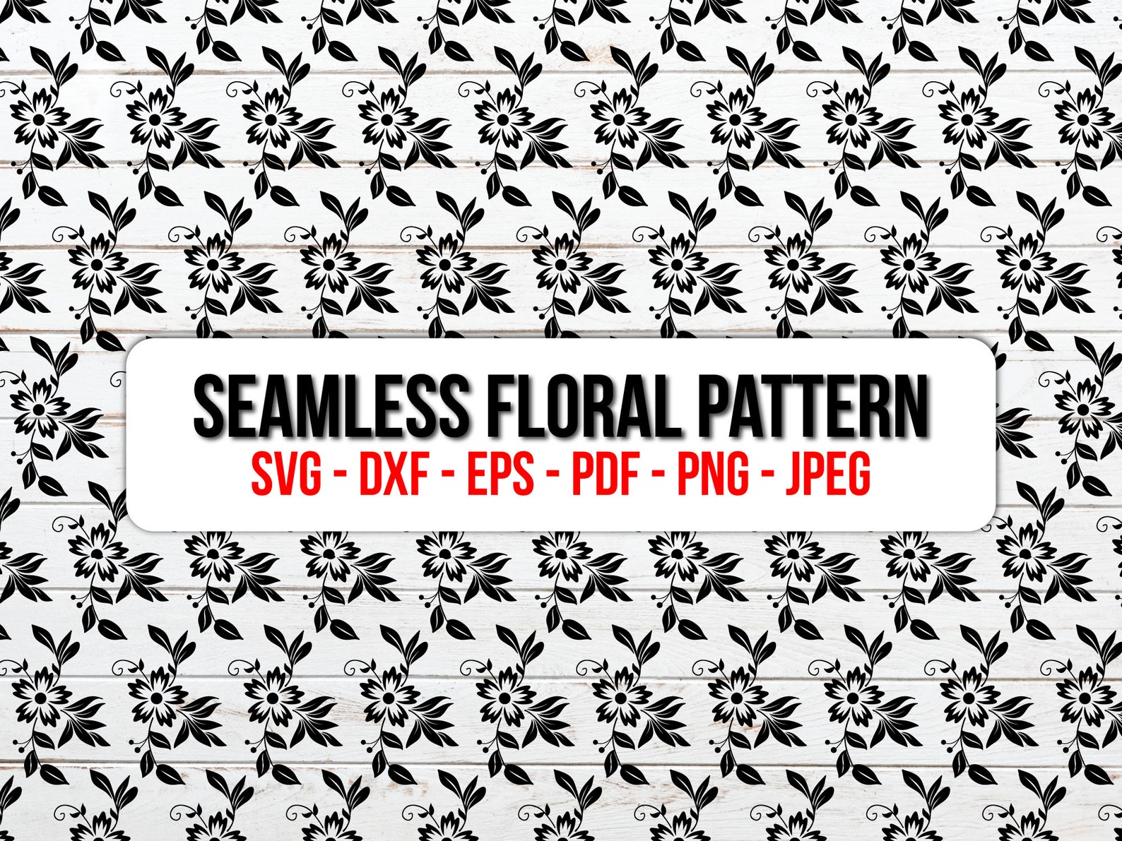 Seamless Western Floral Pattern Cut File Svg Dxf Png Jpg - Etsy