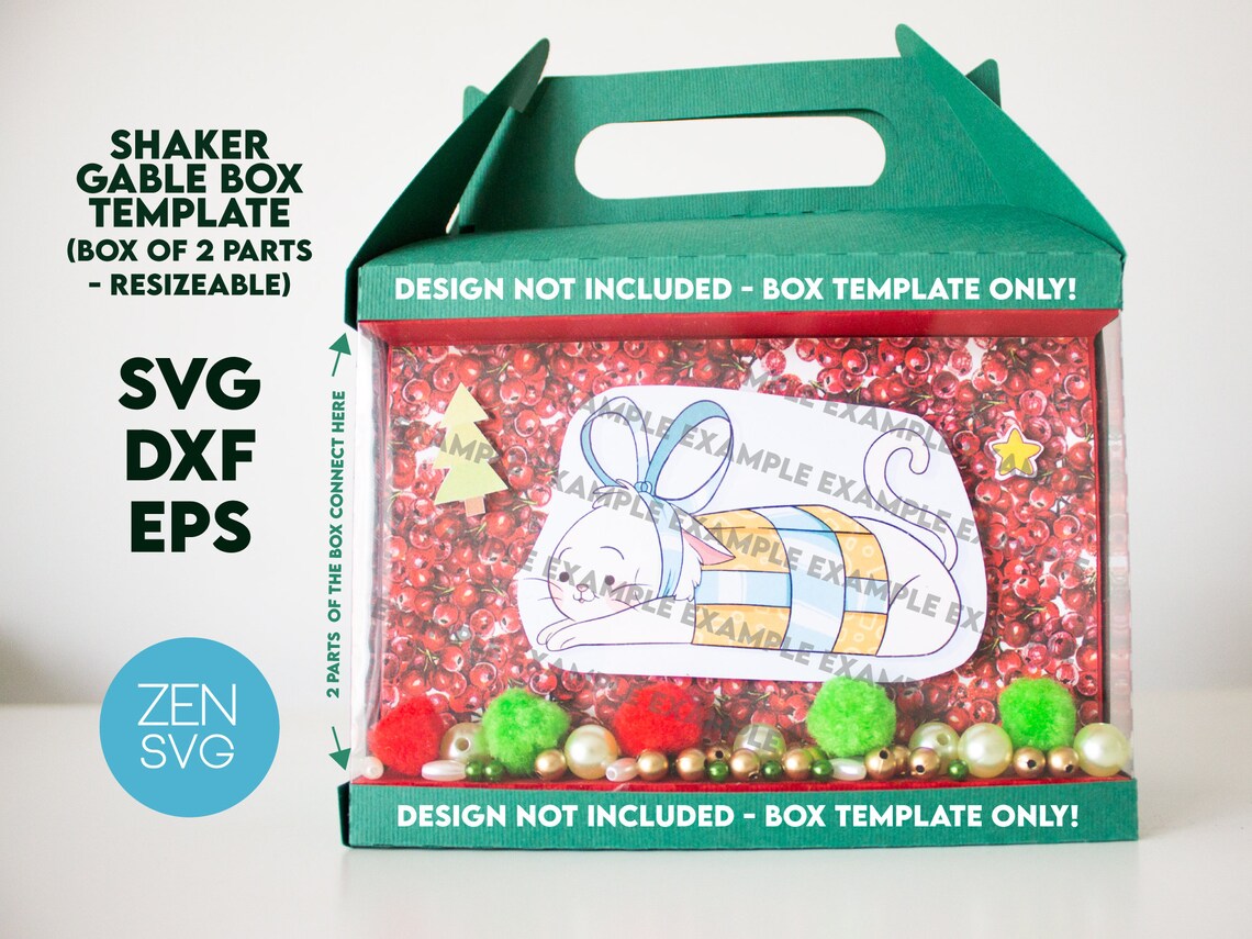 Shaker Gable Box Template DIY Candy Box Kids Treats Gift - Etsy